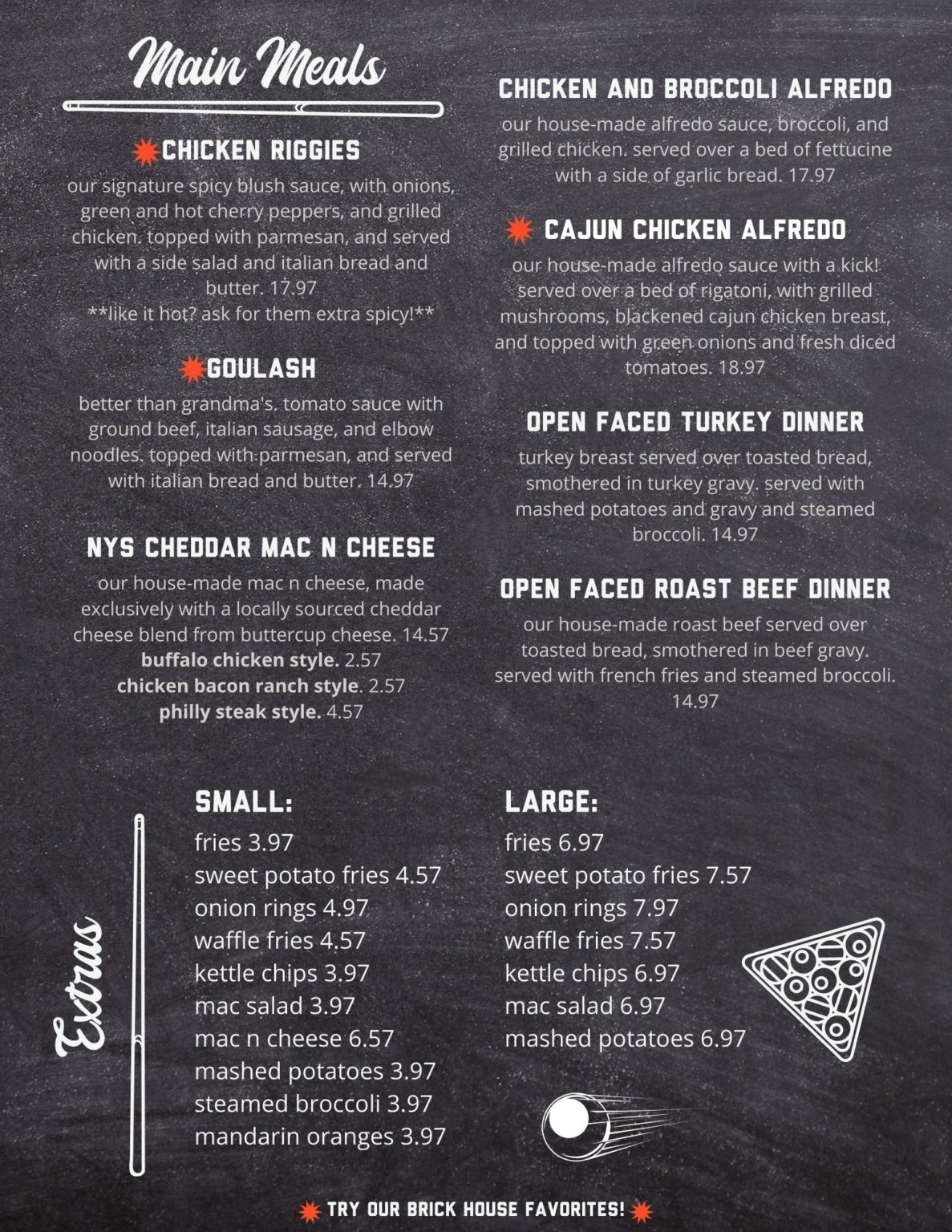 menu - Brick House Billiards